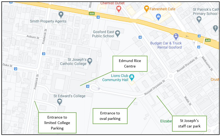 memorial-parking-map - St Edward's College
